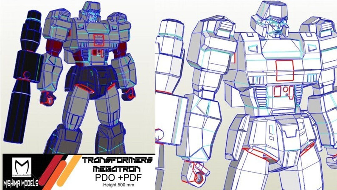 Papercraft Transformers Megatron Pdo Pdf - Etsy