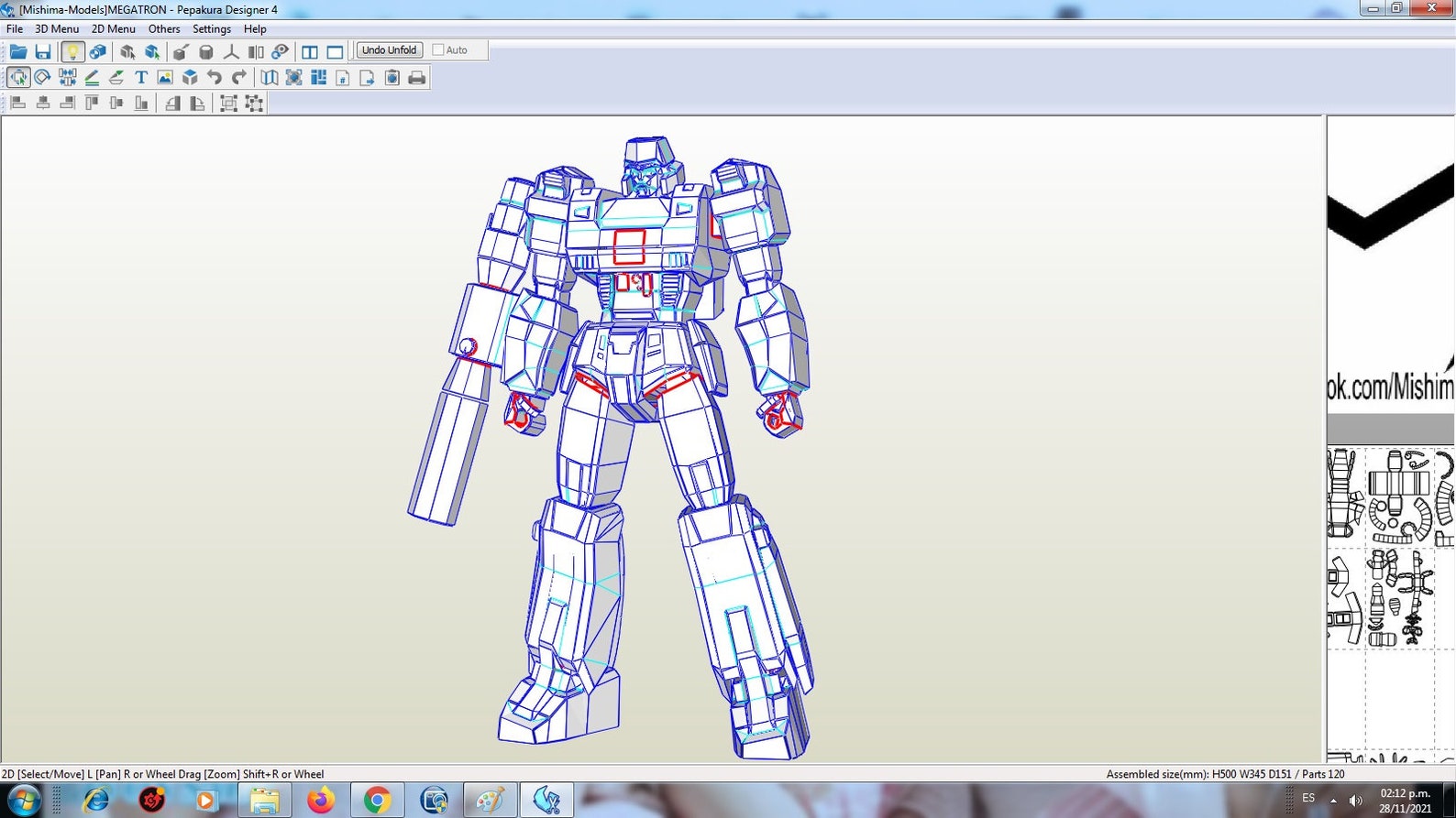 Papercraft Transformers Megatron Pdo Pdf - Etsy