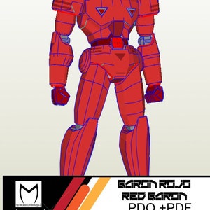 Papercraft pdo pdf Anime Red Baron (baron rojo) - Etsy España