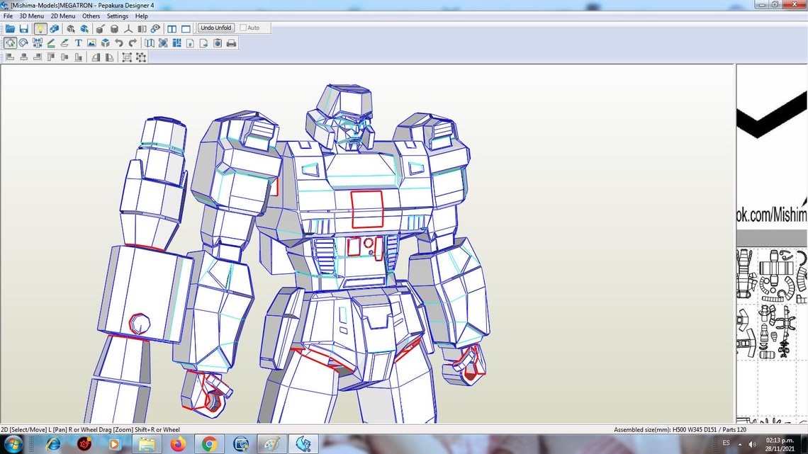 Papercraft Transformers Megatron Pdo Pdf - Etsy