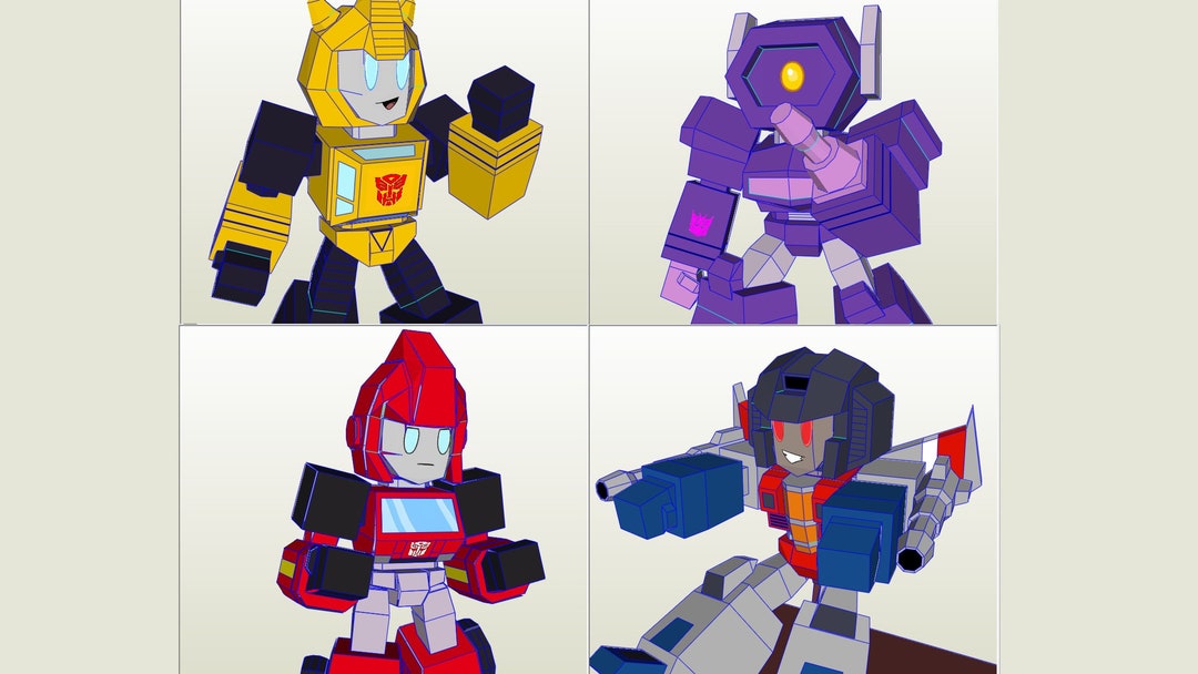 Transformers SD Papercraft Bumblebee Sd Ironhide Sd Shockwave Sd ...