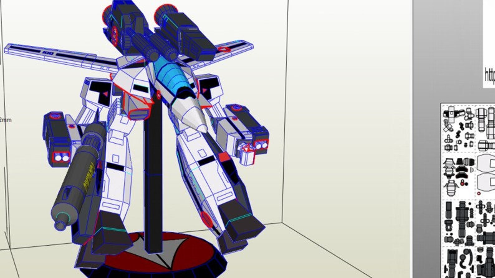 Robotech Macross Varitech Vf-1s Mod Guardian Papercraft Model - Etsy