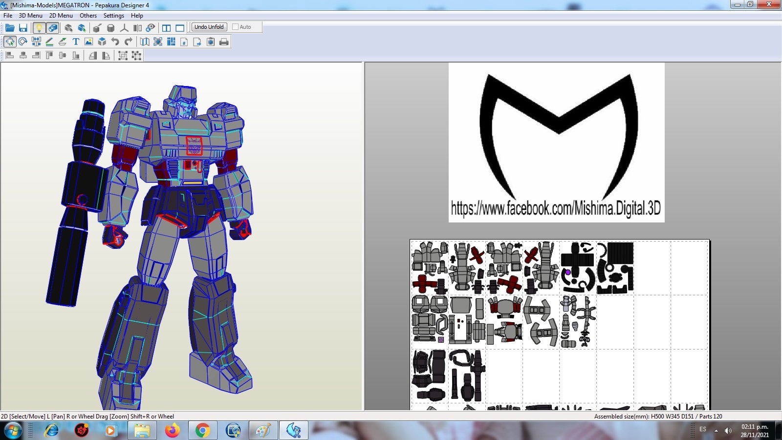 Papercraft Transformers Megatron Pdo Pdf - Etsy