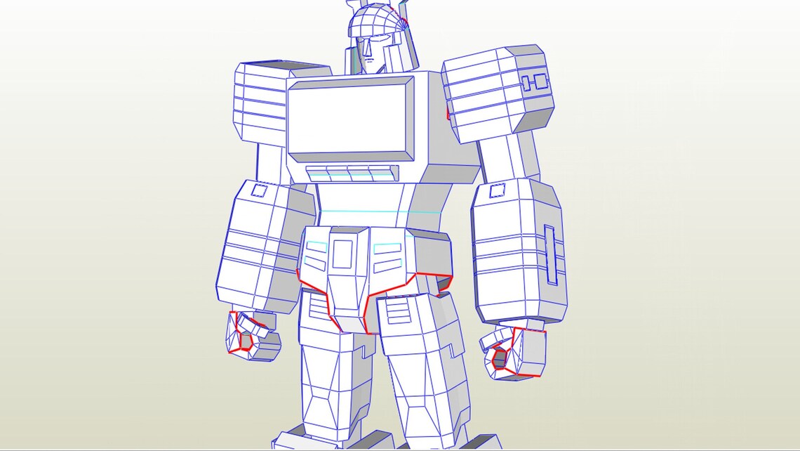 Papercraft Transformers Blaster Pdo - Pdf - Etsy
