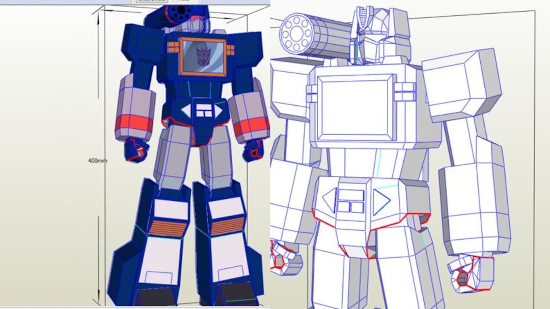 Papercraft Transformers Soundwave G1 - Etsy