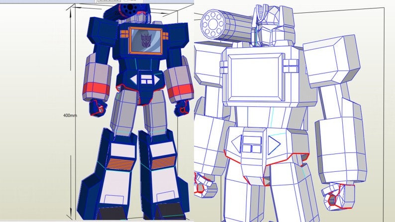 Papercraft Transformers Soundwave G1 - Etsy