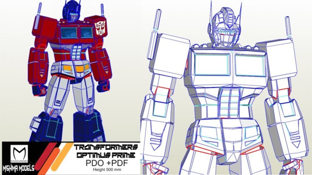 Papercraft Transformers Optimus Pdo Pdf - Etsy