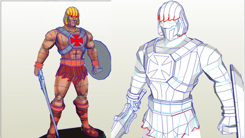 HE-MAN Papercraft Model - Etsy
