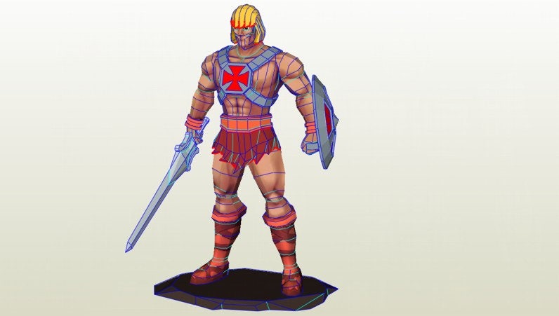 HE-MAN Papercraft Model - Etsy