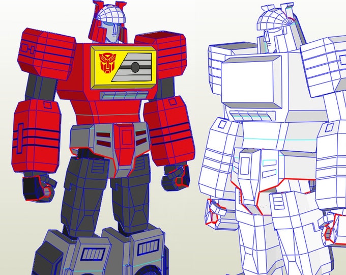 Papercraft Transformers Optimus Pdo Pdf - Etsy