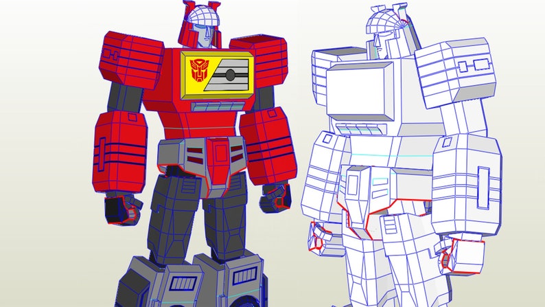 Papercraft Transformers Blaster Pdo - Pdf - Etsy