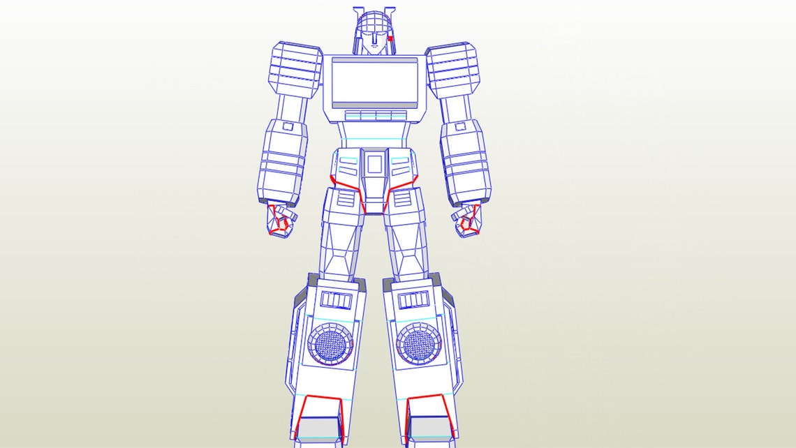 Papercraft Transformers Blaster Pdo - Pdf - Etsy