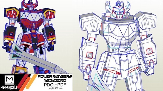 Papercraft Power Ranger Megazord Pdo Pdf - Etsy Australia