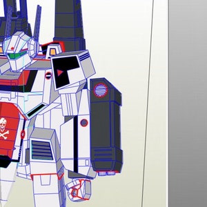 Robotech Macross Varitech Vf-1s Mod Batroit Papercraft Model - Etsy