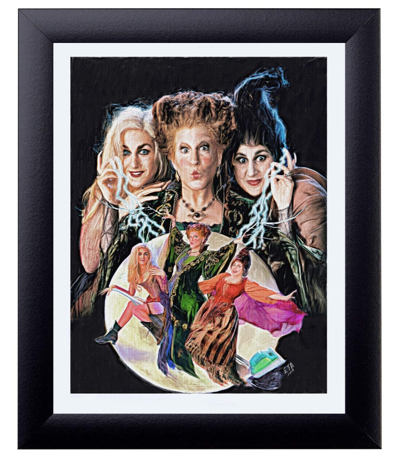 Hocus Pocus Art Halloween Art Halloween Painting Hocus - Etsy