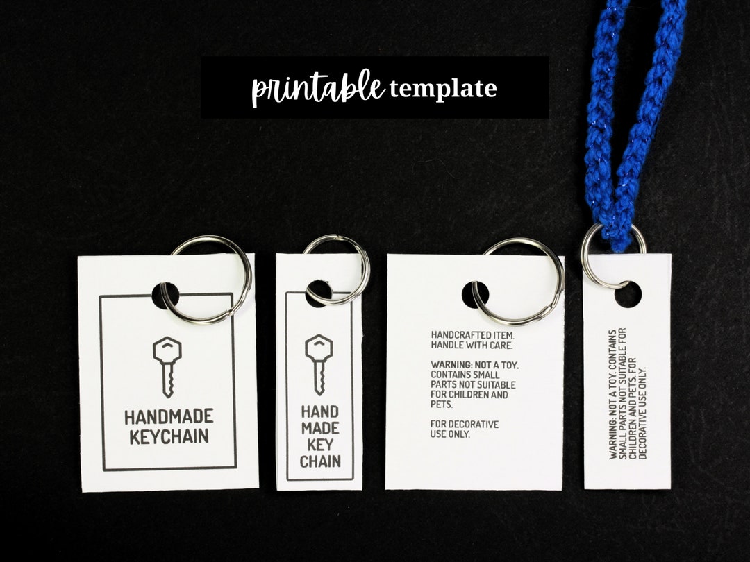 Printable Keychain Tags. DIY Display Tags With Small Parts Warning. - Etsy
