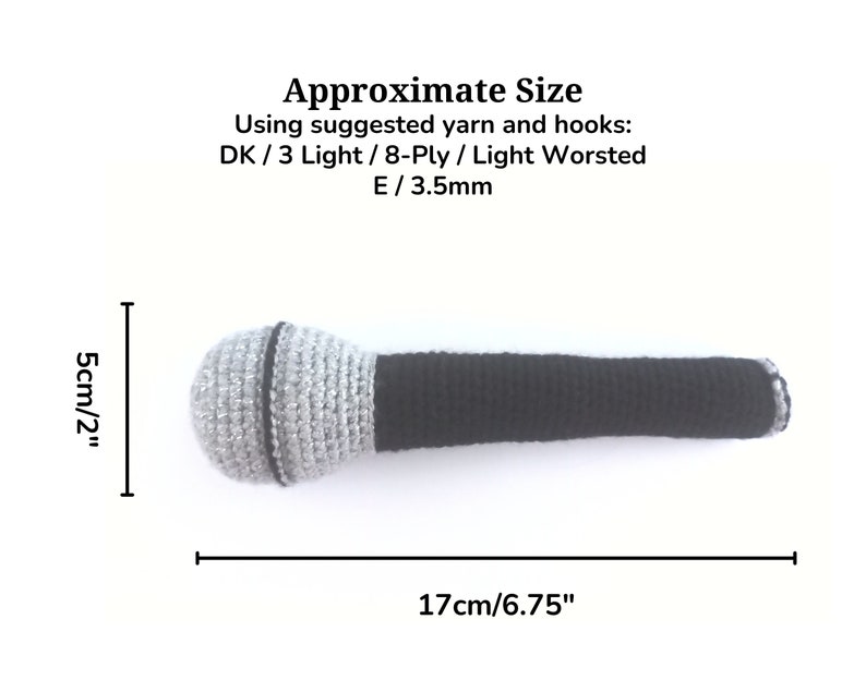 Microphone Prop Amigurumi Crochet Pattern English Only - Etsy
