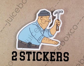 Construction Worker Stickers.hh | Etsy