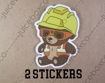 Construction Worker Stickers.hh | Etsy