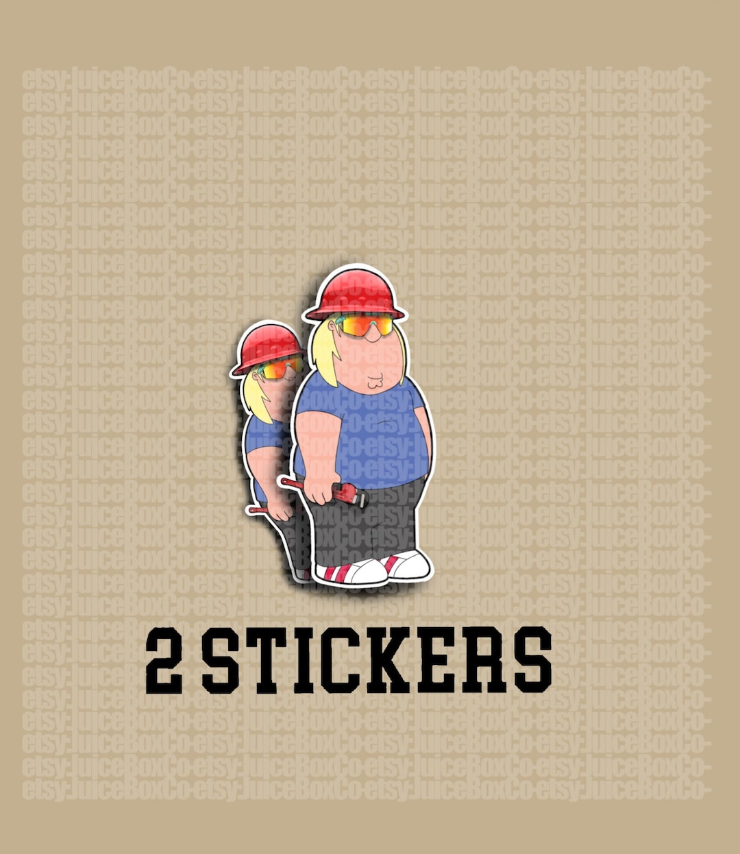 Construction Worker Stickers Chris - Etsy