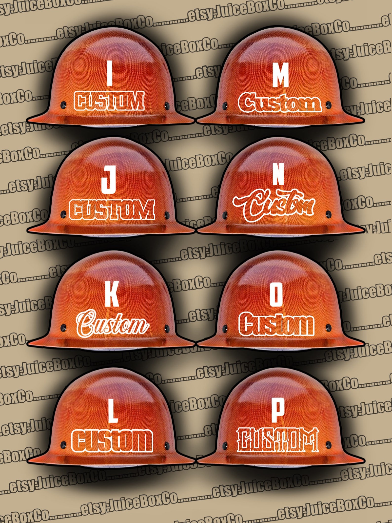 Hard Hat Custom Name Decals - Etsy