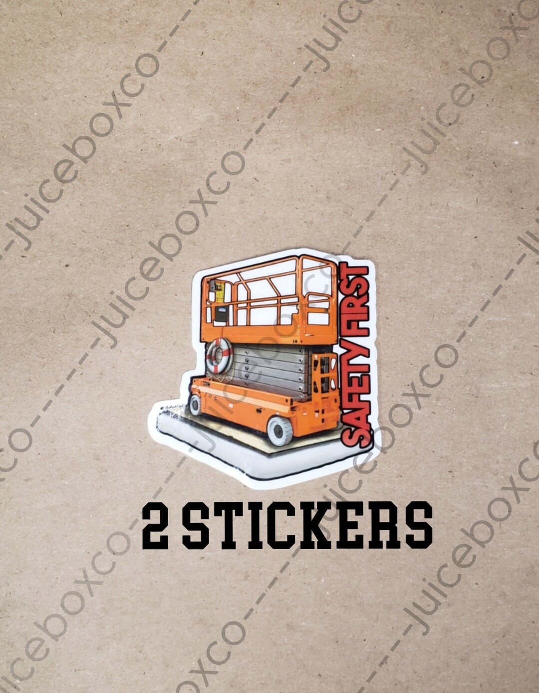 Safety First Scissor Lift Construction Hard Hat Sticker or Magnet - Etsy