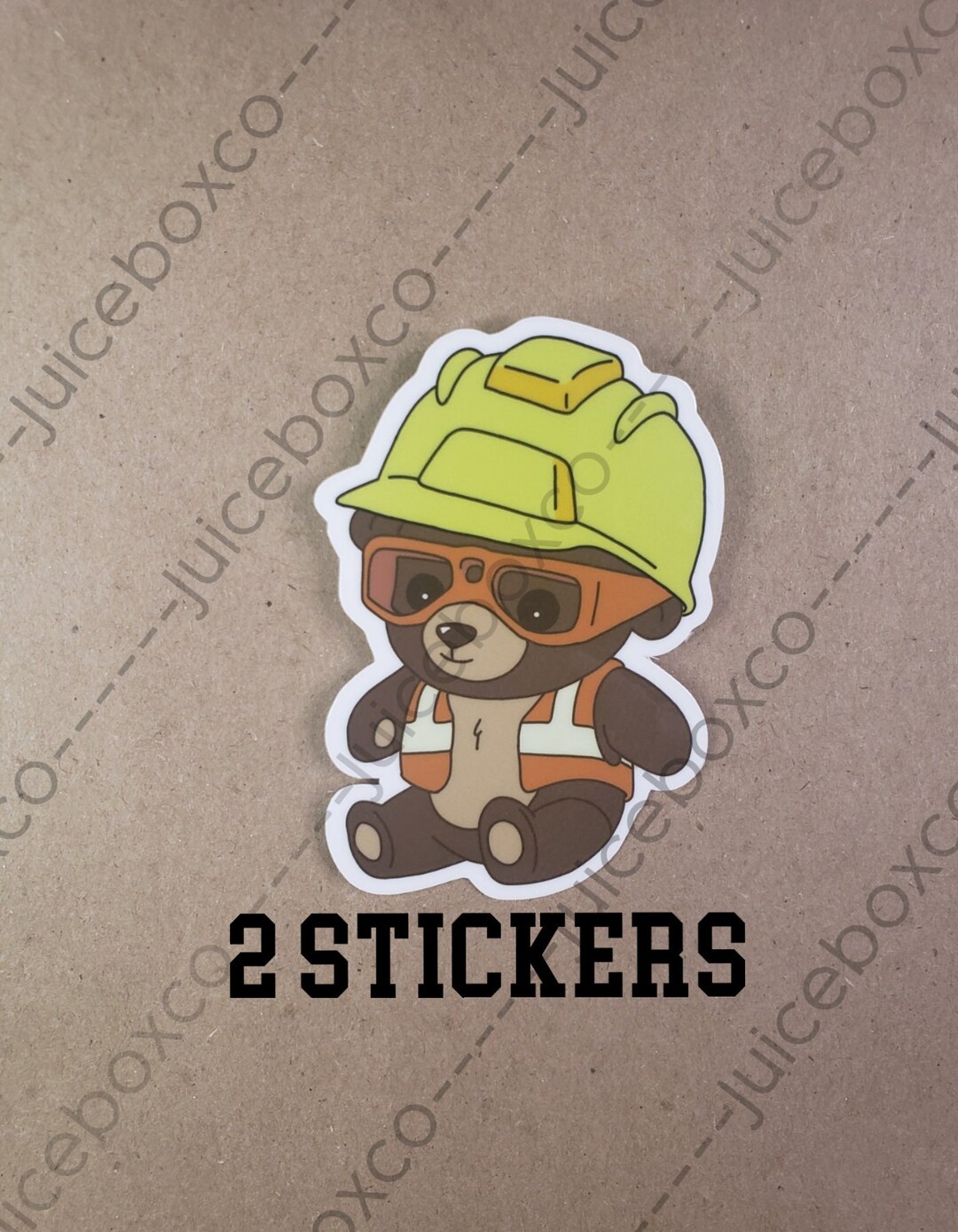 Teddy Bear Construction Worker Sticker or Magnet - Etsy