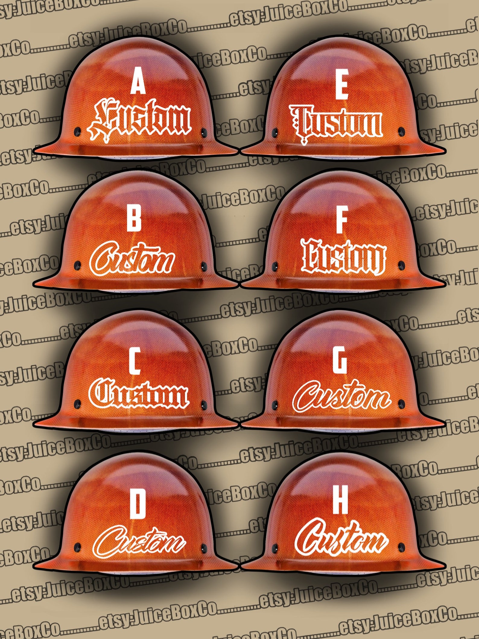 Hard Hat Custom Name Decals - Etsy