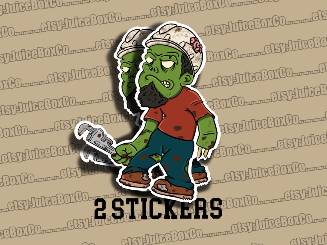 Zombie Pipe Wrench Sticker - Etsy