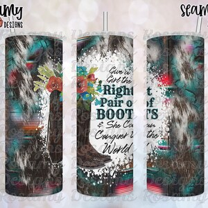 Right Pair of Boots PNG, Seamless Tumbler Wrap, Tumbler Design, Tumbler ...