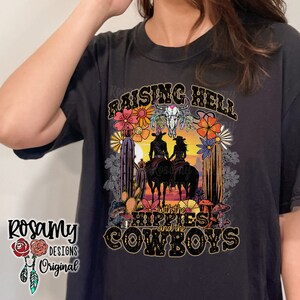 Raising Hell With the Hippies and the Cowboys PNG, Digital Download ...