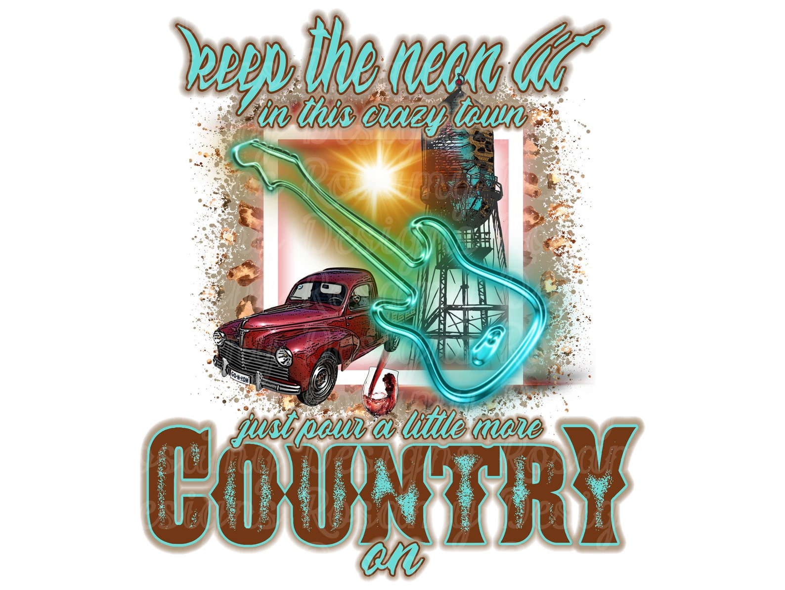 Country on PNG, Sublimation PNG, Tshirt Design, Design Download ...