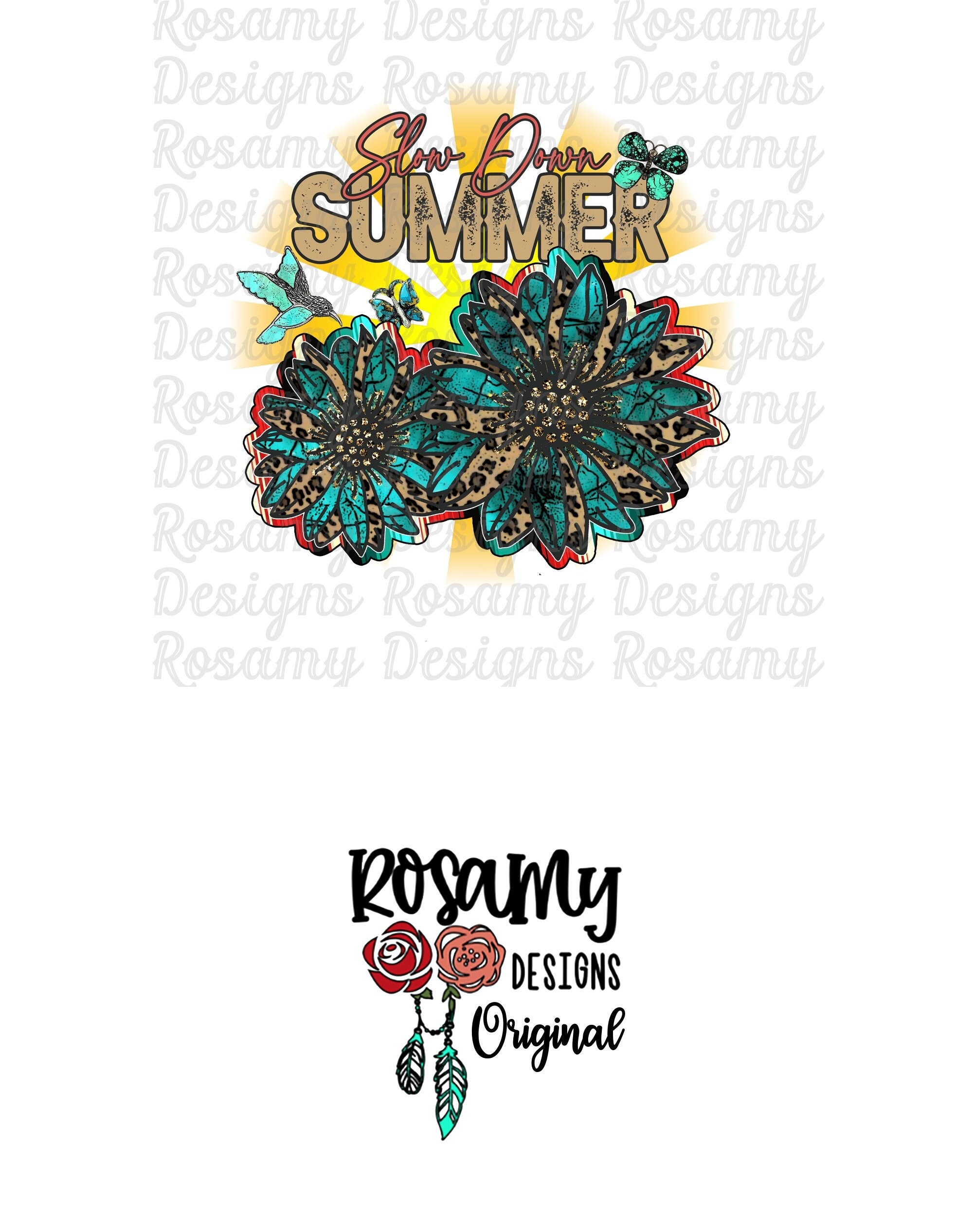 Slow Down Summer PNG, Sublimation PNG, Tshirt Design, Design Download ...
