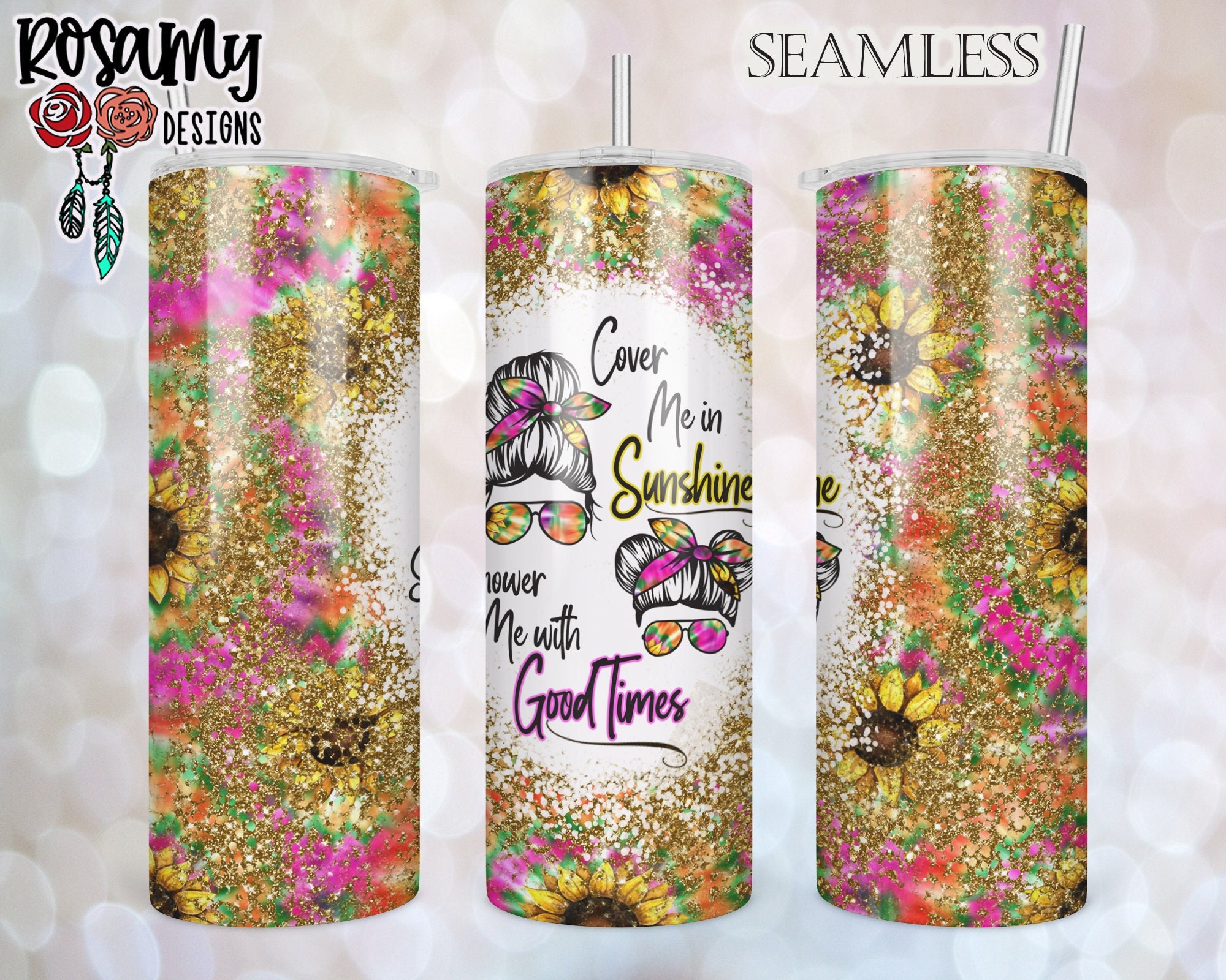 20 Oz Skinny Tumbler Sublimation Cover Me in Sunshine Tie Dye | Etsy