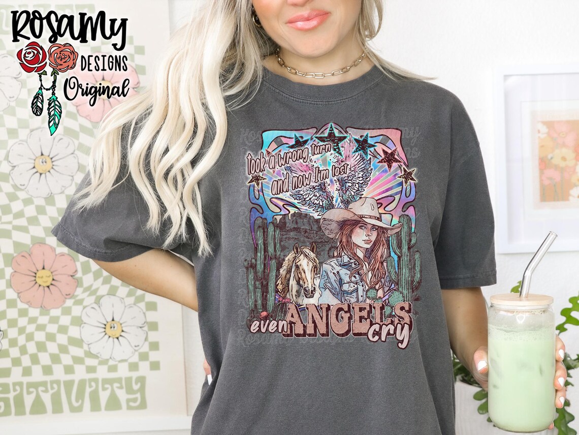 Even Angels Cry PNG, Sublimation PNG, Tshirt Design, Design Download ...
