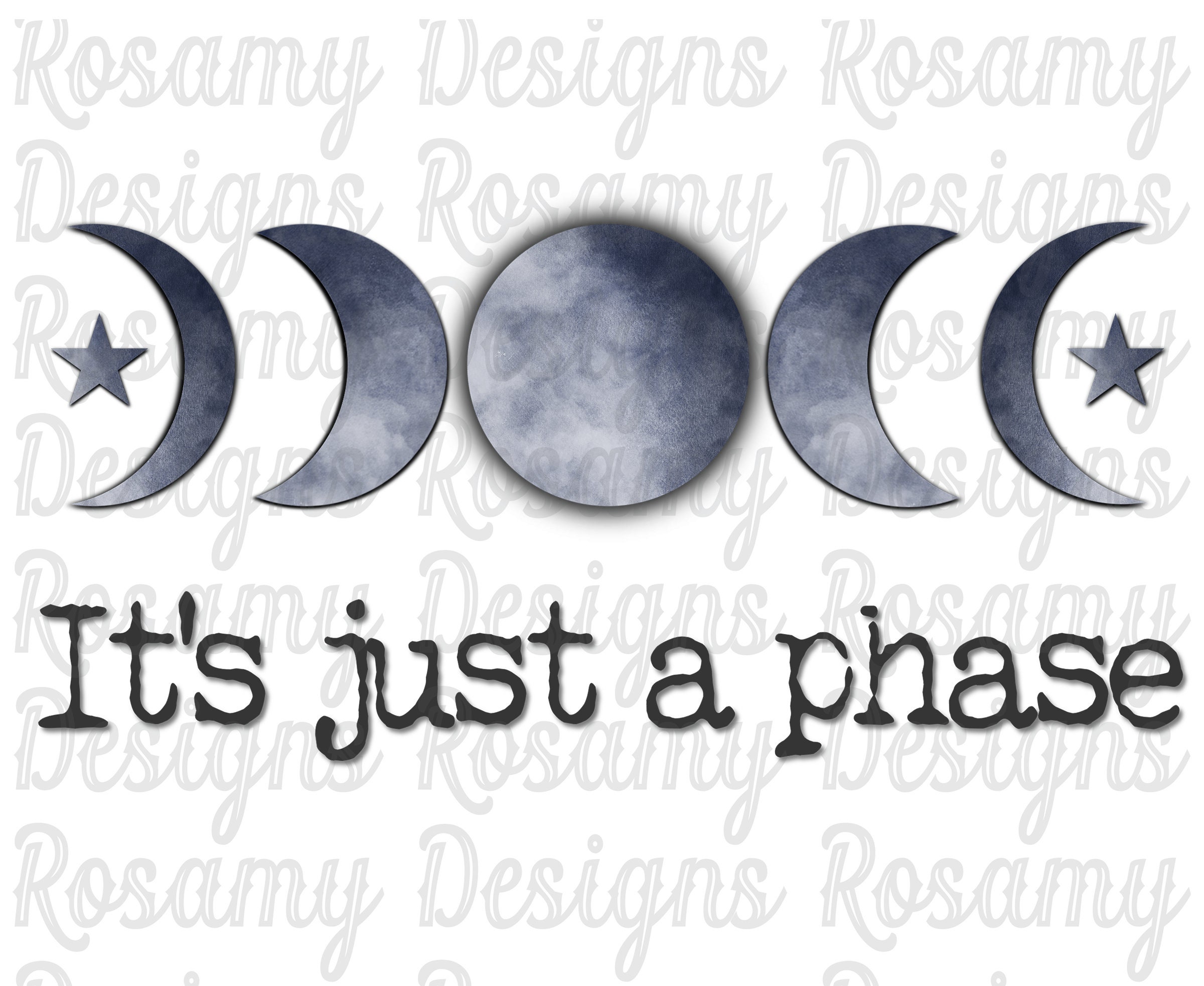 Just A Phase Moon Sublimation Transfer Graphic Tee | Etsy