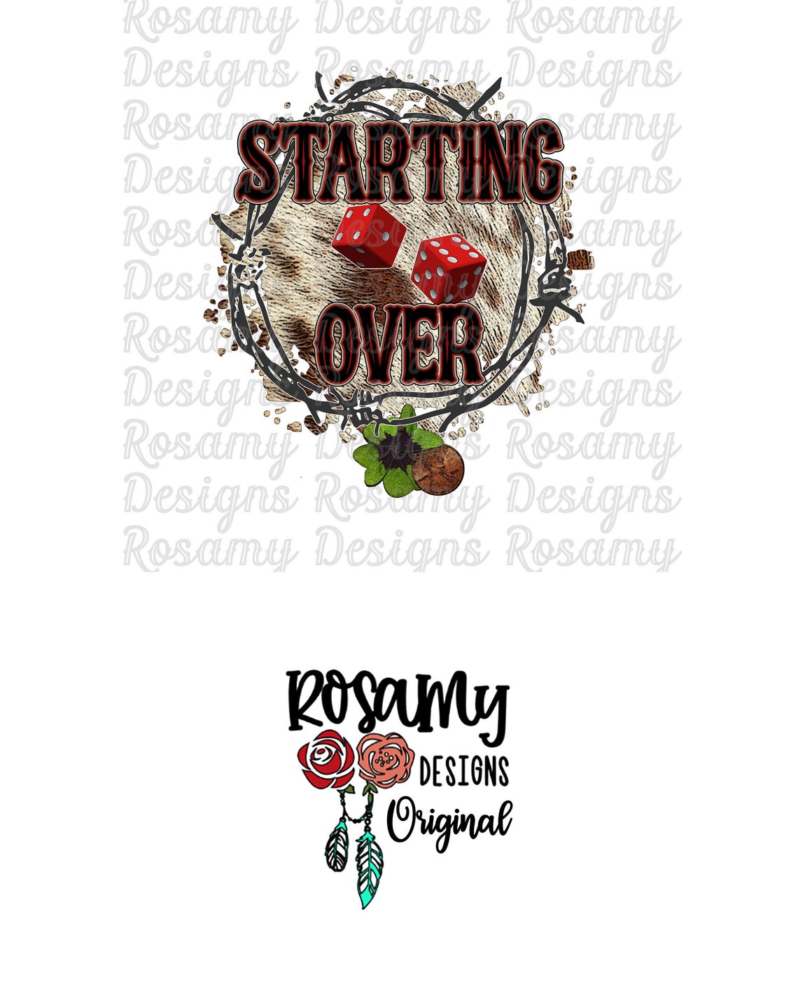 Starting Over PNG Sublimation PNG Tshirt Design Design | Etsy