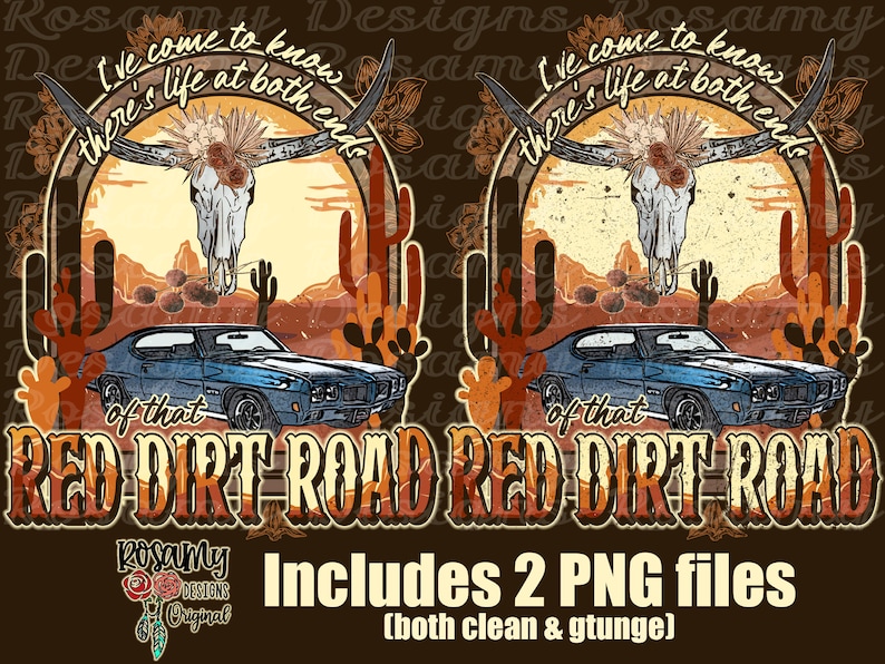 Red Dirt Road PNG Sublimation PNG Tshirt Design Design - Etsy
