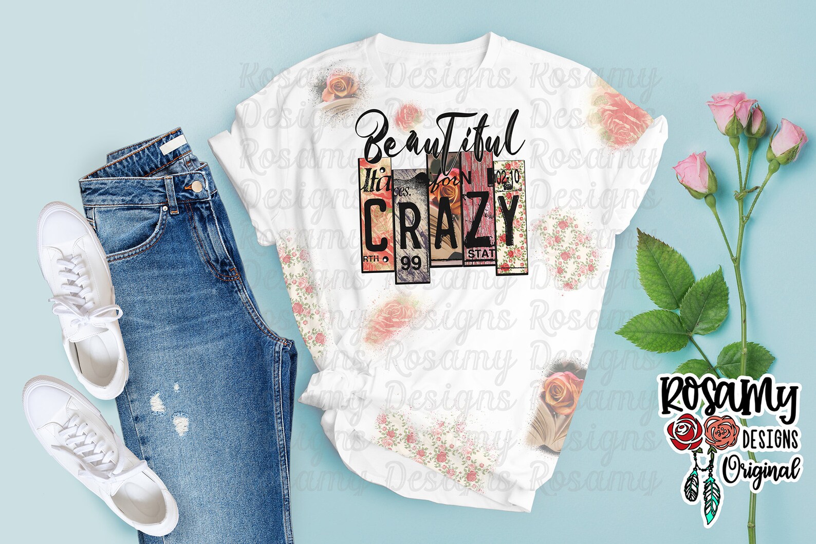 Beautiful Crazy & Patches PNG Sublimation PNG Tshirt Design | Etsy