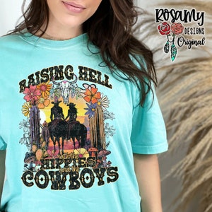 Raising Hell With the Hippies and the Cowboys PNG, Digital Download ...