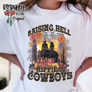 Raising Hell With the Hippies and the Cowboys PNG, Digital Download ...