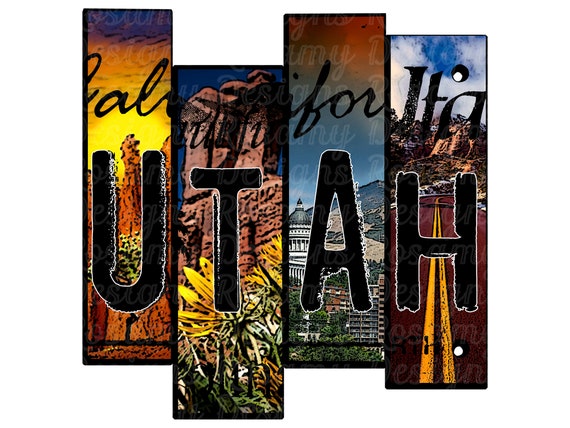 Utah PNG Sublimation PNG License Plate Tshirt Design - Etsy