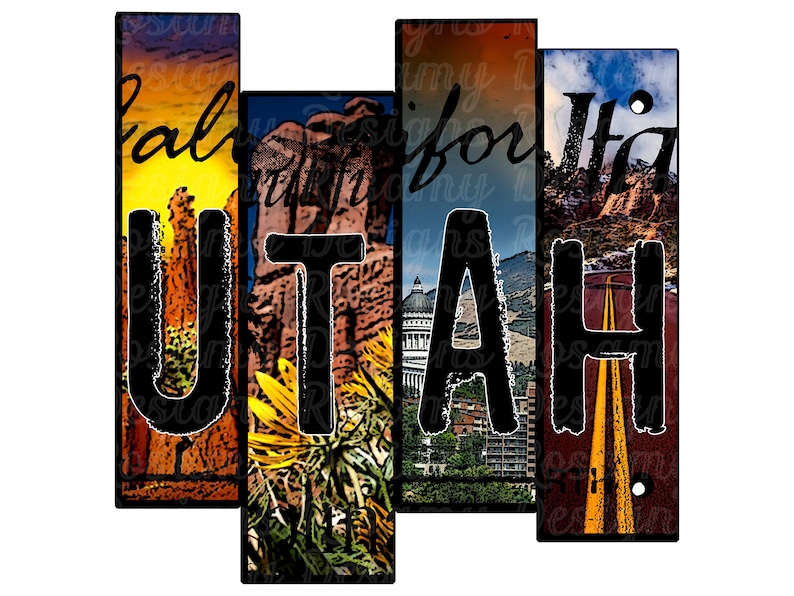 Utah PNG Sublimation PNG License Plate Tshirt Design - Etsy