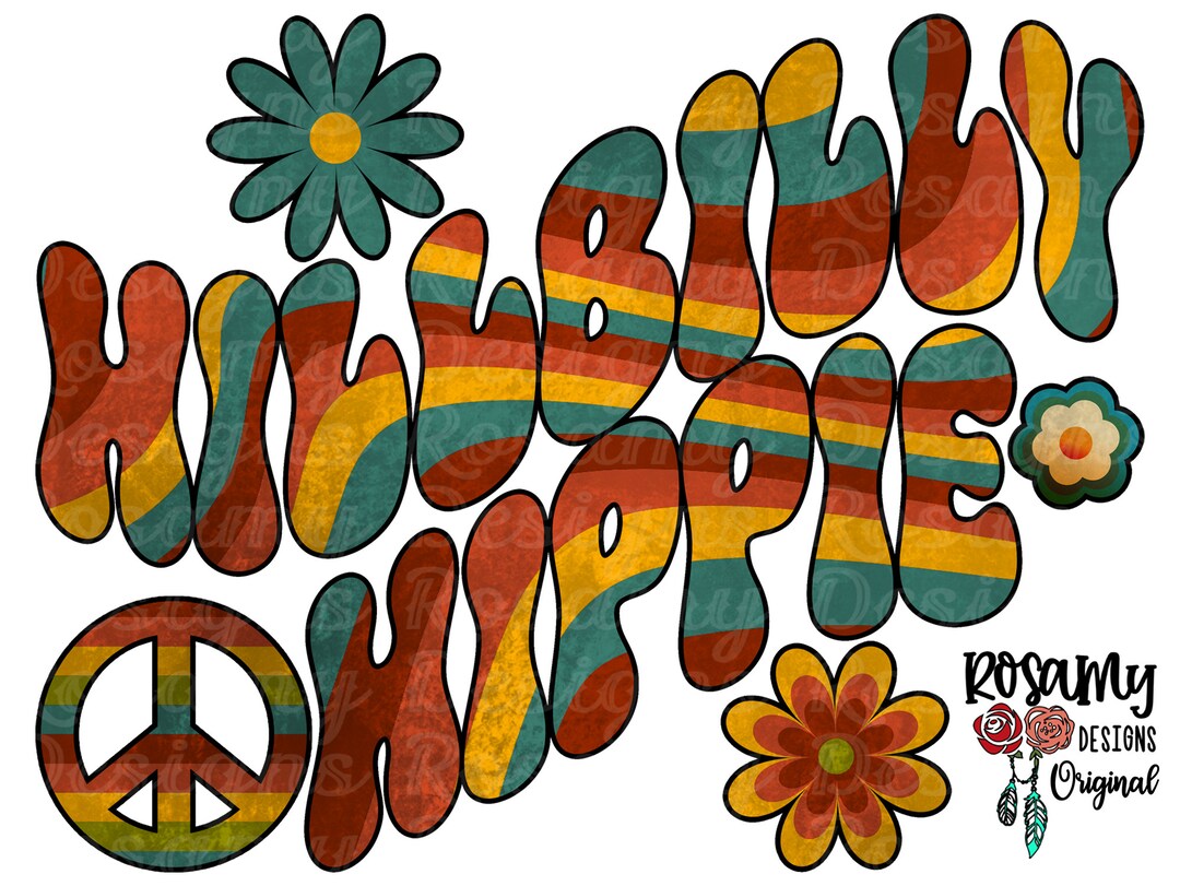Hillbilly Hippie PNG, Sublimation PNG, Design Download, Sublimation ...