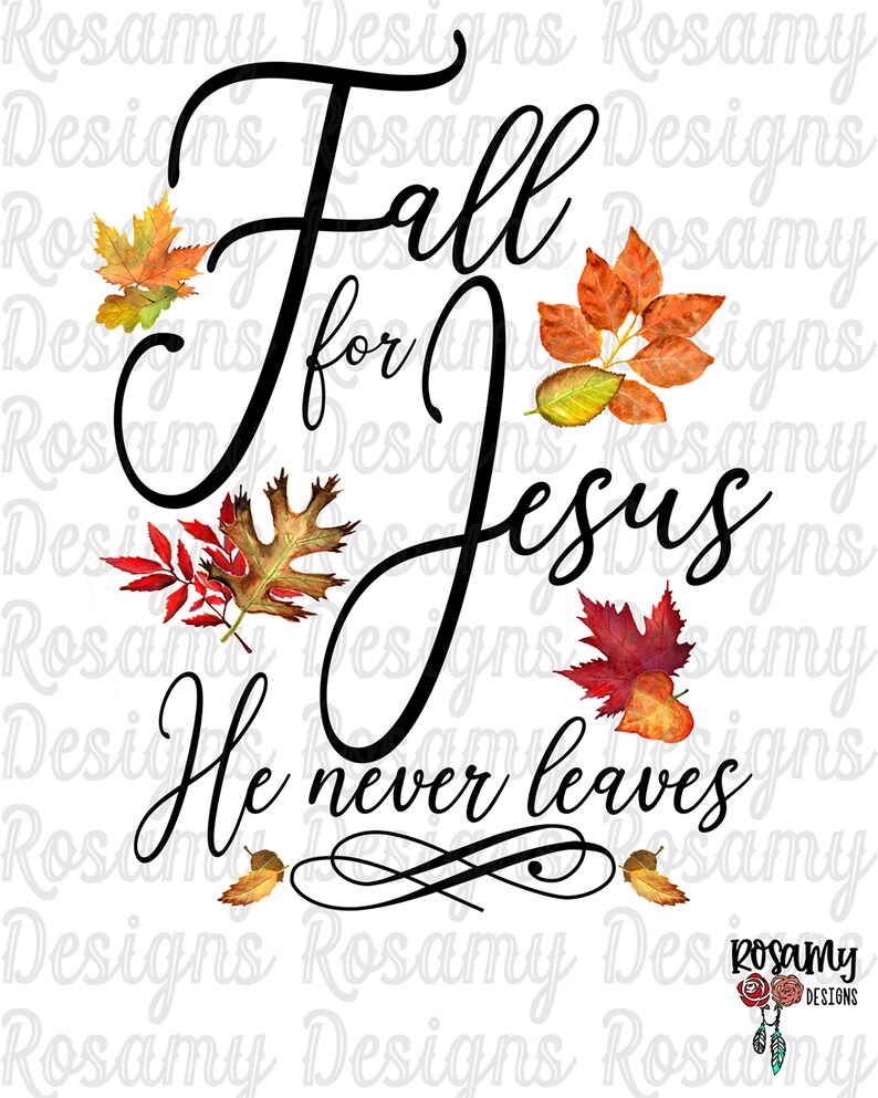 Fall for Jesus, Sublimation PNG, Tshirt Design, Design Download ...