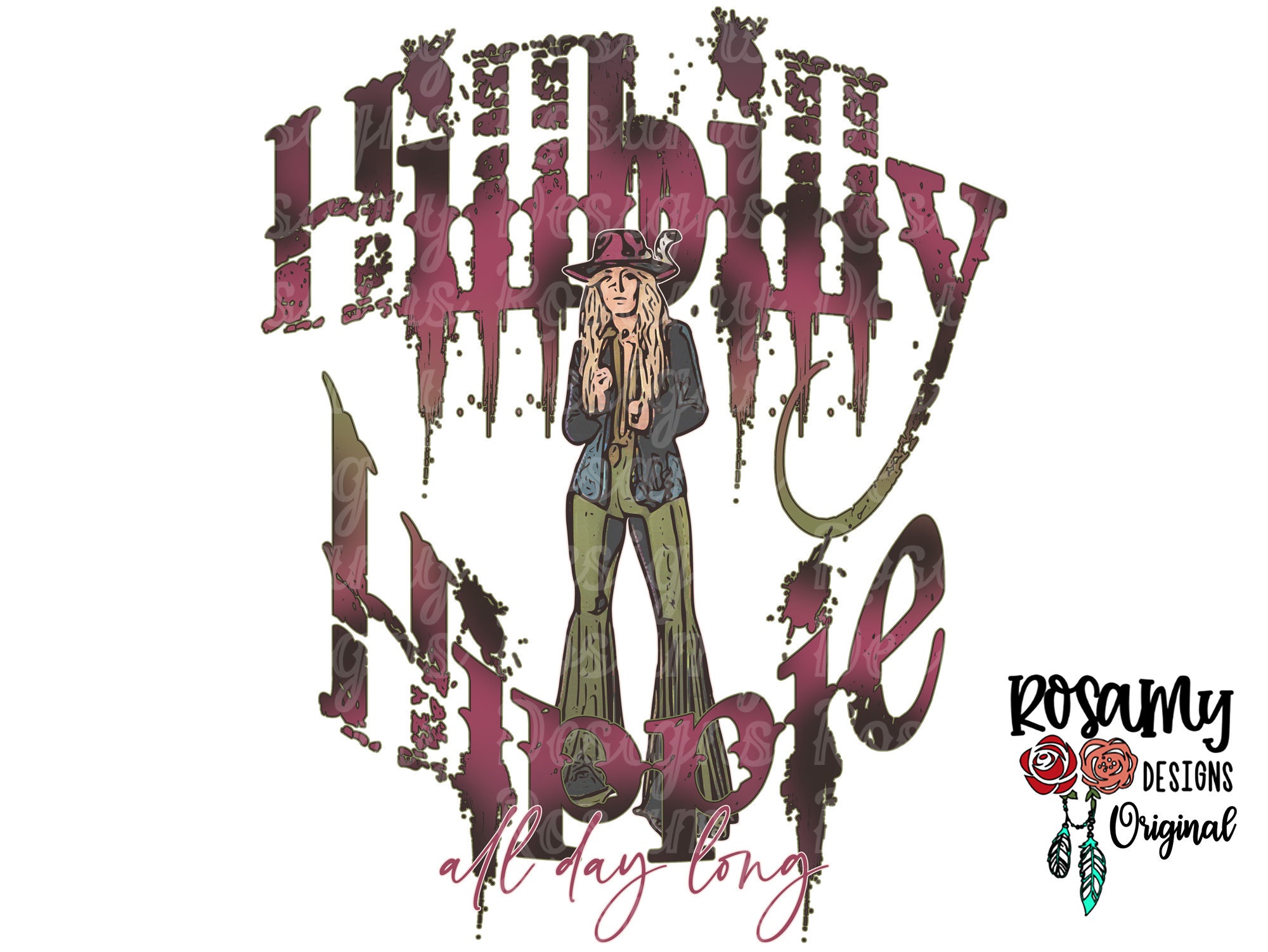 Hillbilly Hippie PNG, Sublimation PNG, Design Download, Sublimation ...