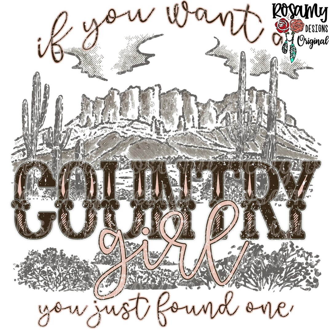 Country Girl PNG, Sublimation PNG, Tshirt Design, Design Download ...