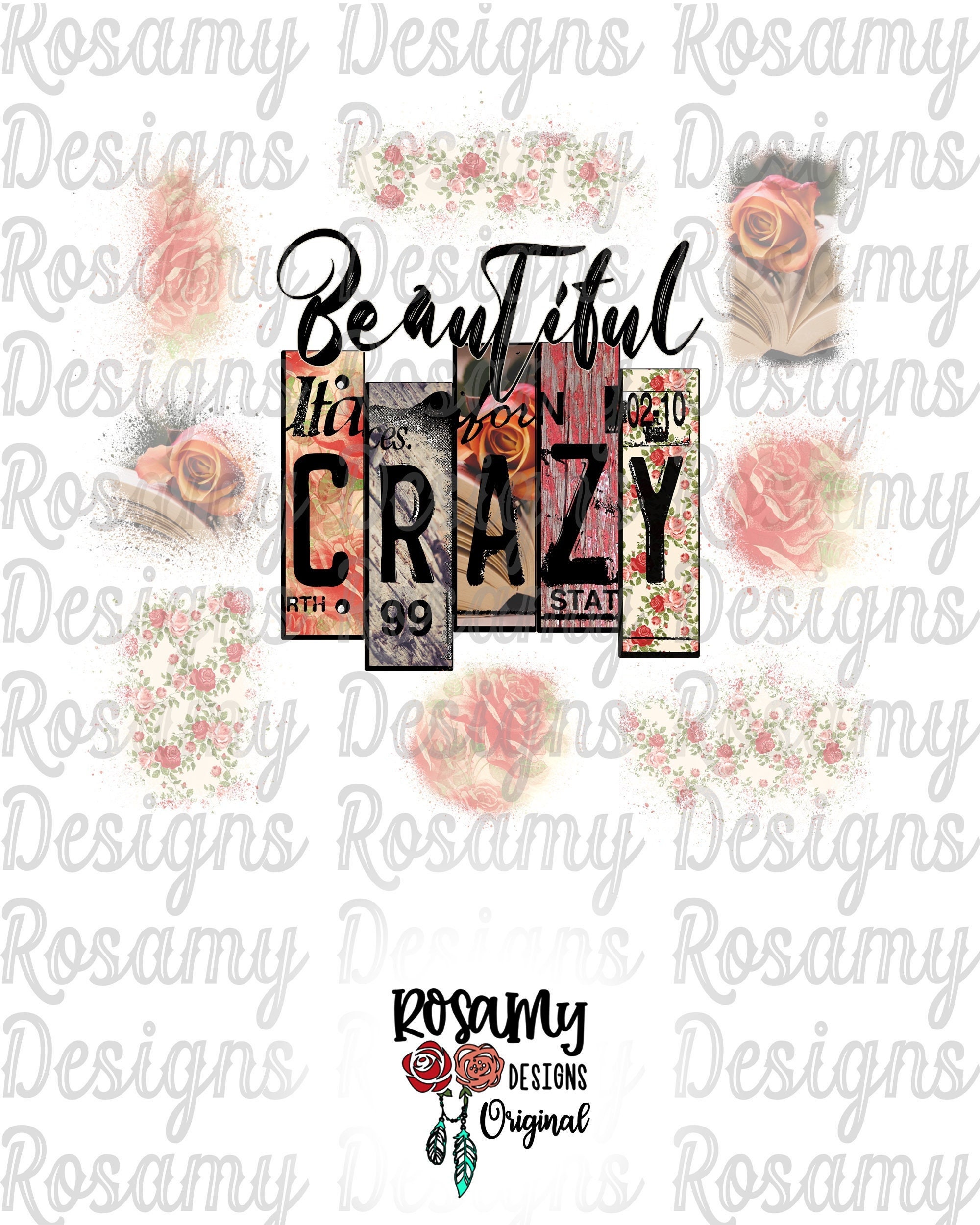 Beautiful Crazy & Patches PNG Sublimation PNG Tshirt Design | Etsy
