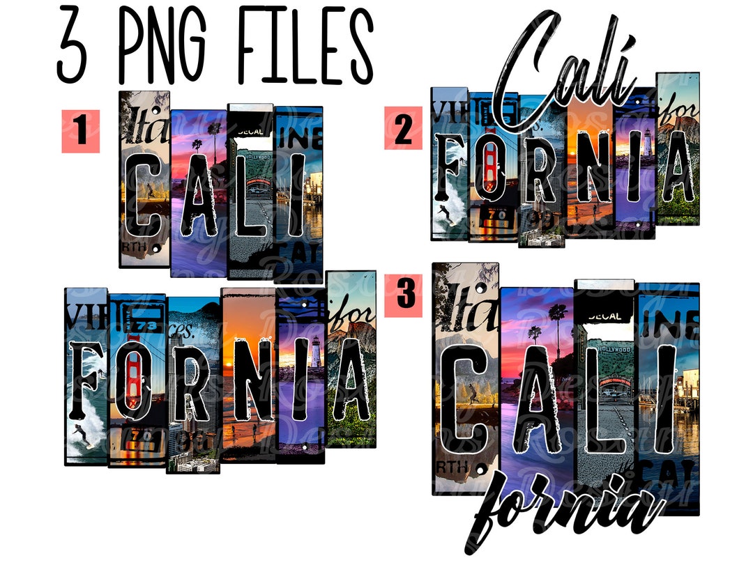 California PNG, Sublimation PNG, License Plate, Tshirt Design, Design ...