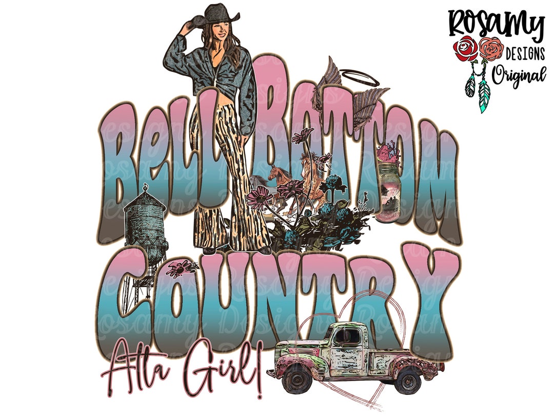 Bell Bottom Country PNG, Heart Like A Truck, Hold My Halo, Watermelon ...